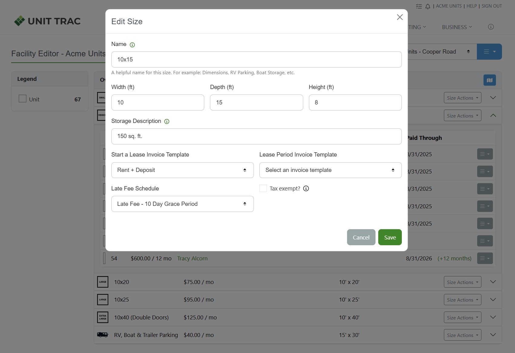 Organized | Unit Trac